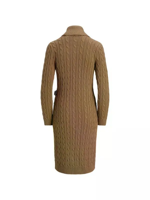 Ralph Lauren Cable-knit Wrap Dress - Neutrals