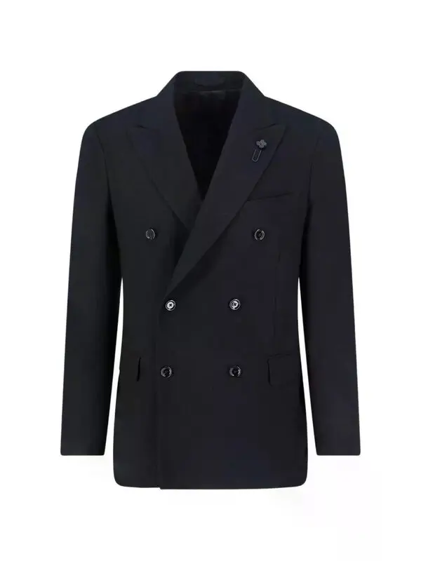 LARDINI Double-breasted Blazer - Blue