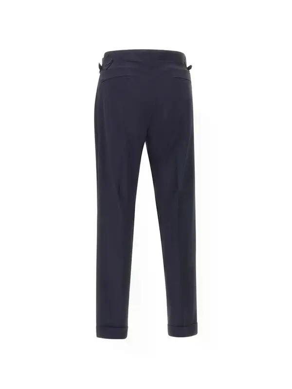BARBA NAPOLI Virgin Wool Pleat Buckle Trousers