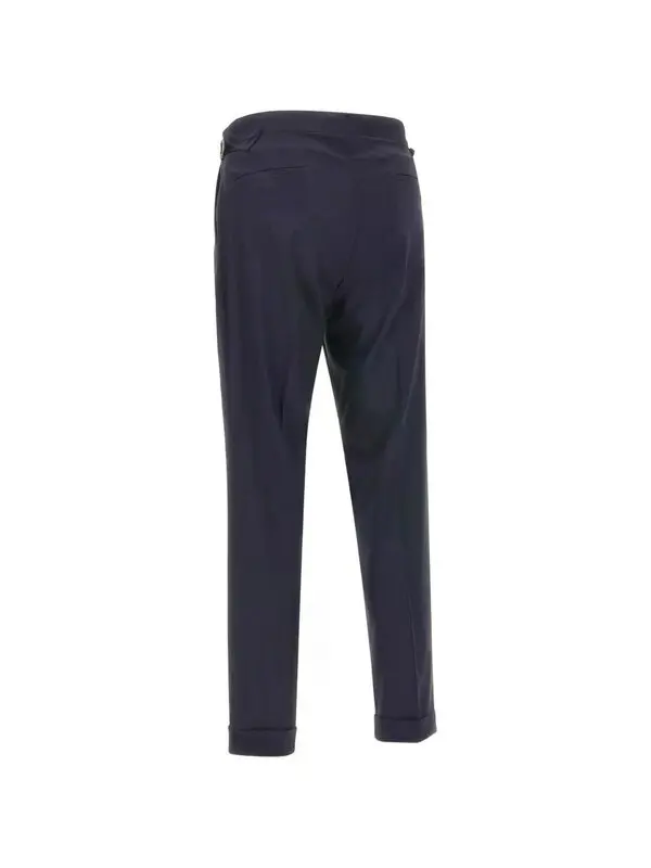 BARBA NAPOLI Virgin Wool Pleat Buckle Trousers