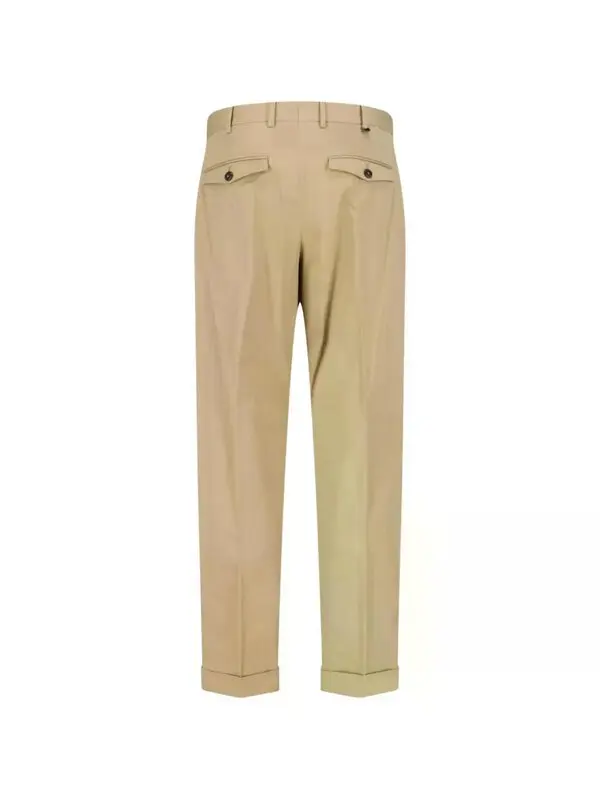 PT TORINO Tailored Pleated Trousers With Turn-up Hem