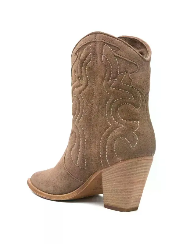 JULIE DEE Embroidered Pointed Cowboy Boots