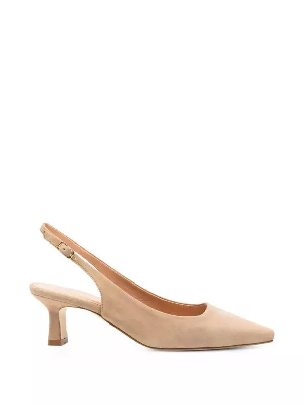 JULIE DEE Beige Slingback Heeled Pumps