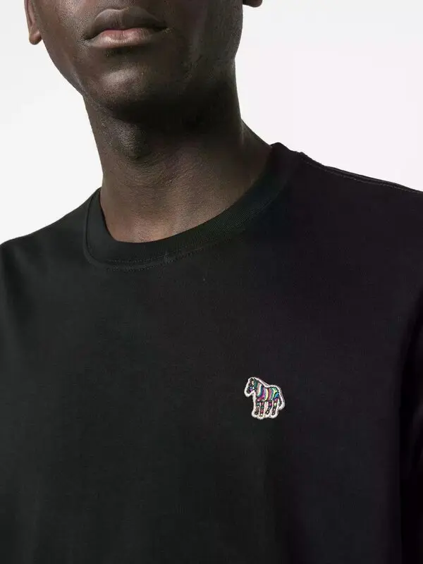 Paul Smith Zebra Logo-patch T-shirt - Black