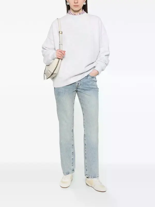 7 For All Mankind Frayed-trim Straight-leg Jeans