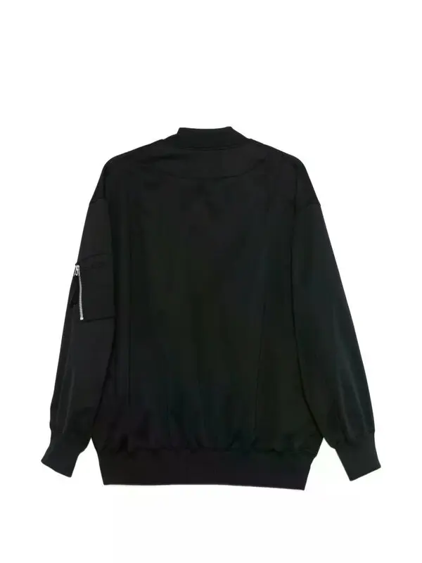 Comme Des Garçons V-neck Zip-up Bomber Jacket