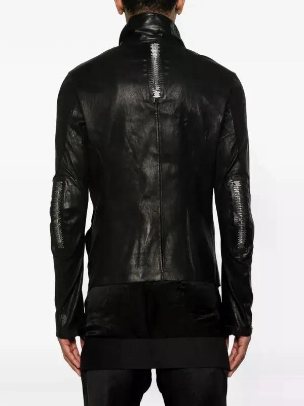 ISAAC SELLAM EXPERIENCE Zip-up Leather Jacket - Black