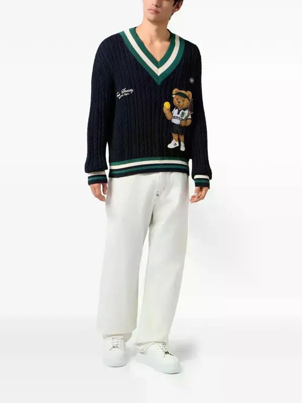 Philipp Plein V-neck Teddy Pullover
