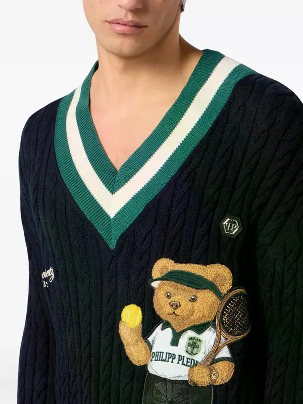 Philipp Plein V-neck Teddy Pullover