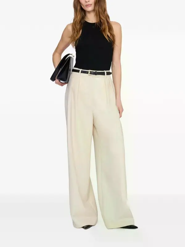 ANINE BING Crew-neck Ribbed Sleeveless Top