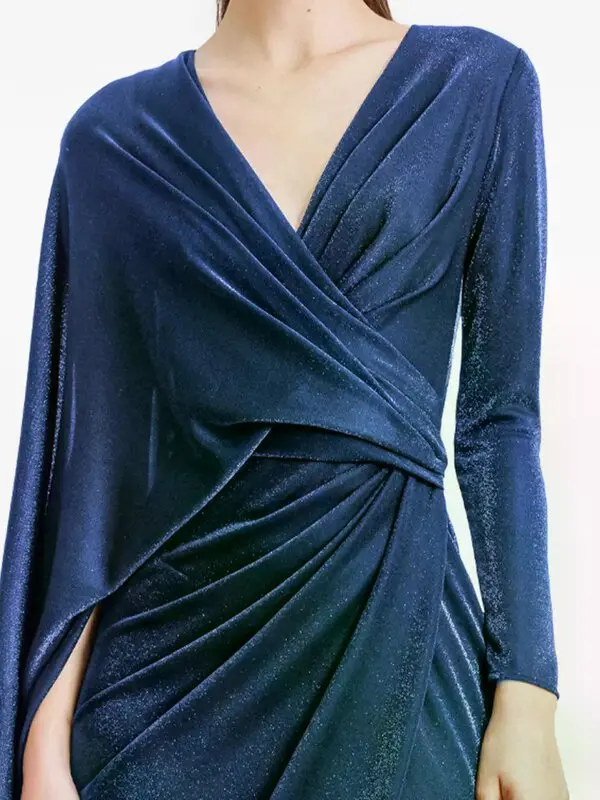 GEMY MAALOUF Draped Cape-sleeve Maxi Dress