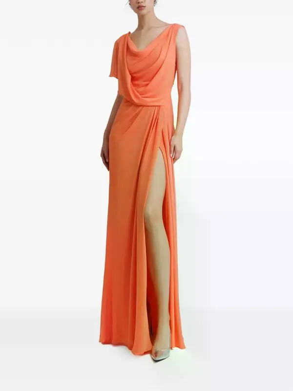 GEMY MAALOUF V-back Maxi Dress - Orange