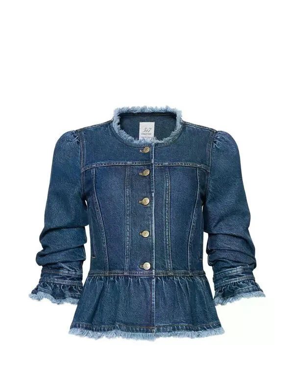Cinq À Sept Frieda Peplum Denim Jacket