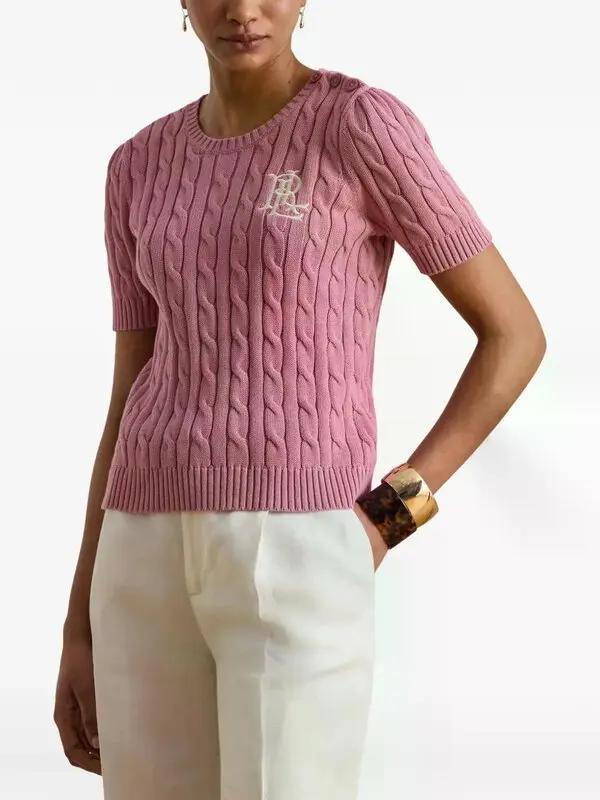 Ralph Lauren Cable Knit T-shirt - Pink
