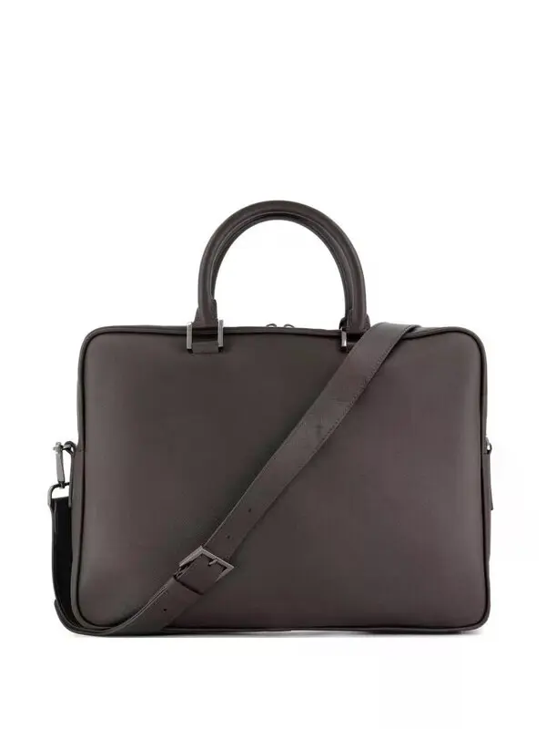 Kiton Zip Top Handle Laptop Bag - Brown