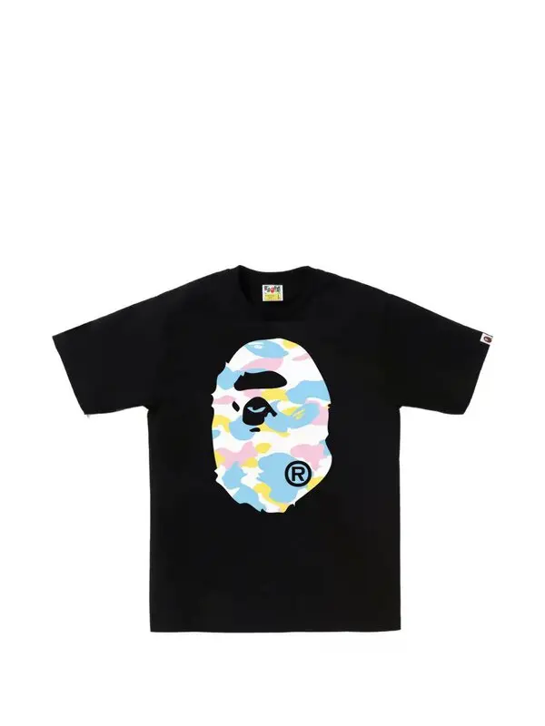 A BATHING APE Camouflage Graphic T-shirt - Black