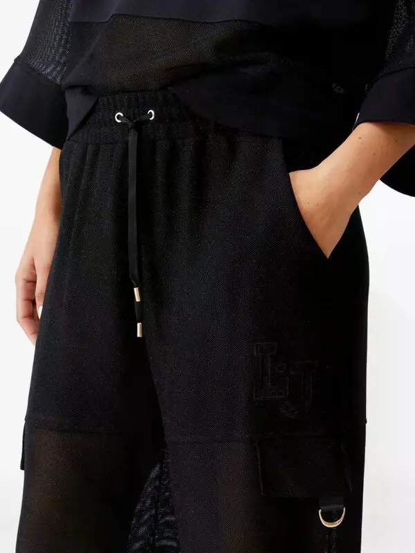 Liu Jo Sheer Cargo Trousers - Black