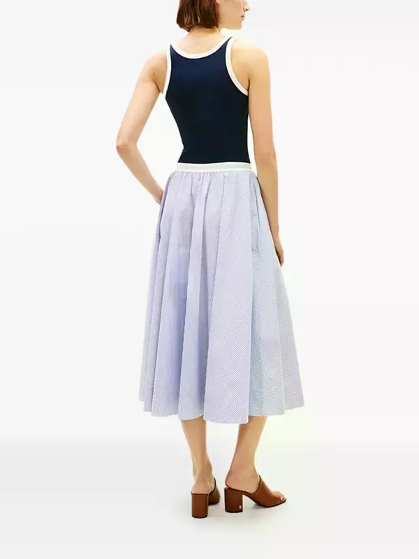 Tommy Hilfiger Striped A-line Midi Skirt