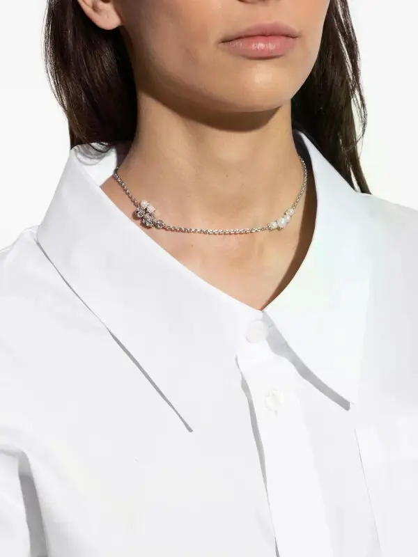 Givenchy Crystal-embellished Necklace - Silver