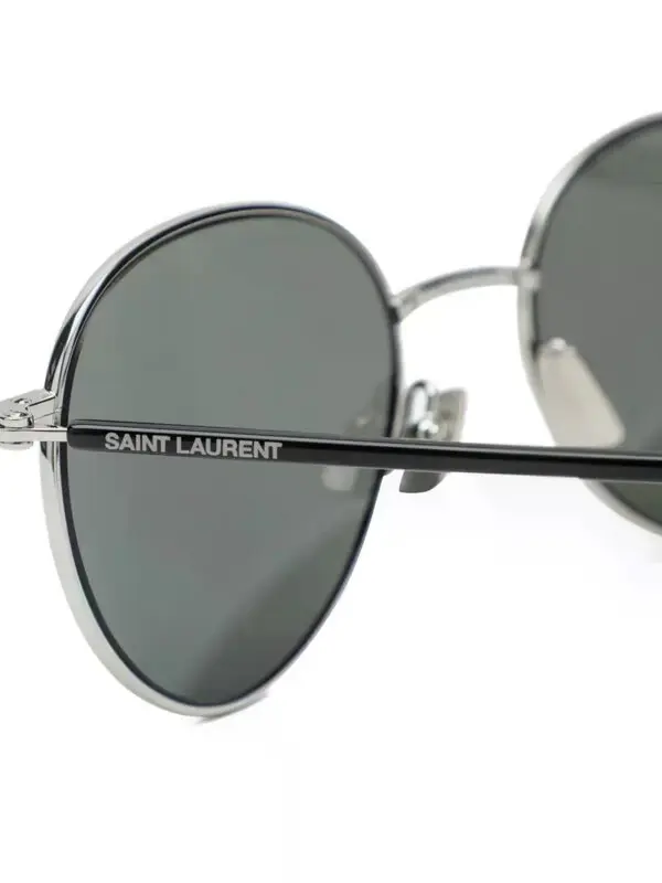 Saint Laurent Round Frame Sunglasses - Gold