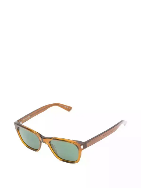 Saint Laurent Rectangle Frame Sunglasses - Brown
