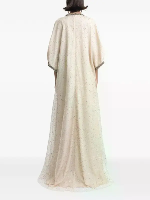 GEMY MAALOUF Maxi Dress With Embellishments - Neutrals
