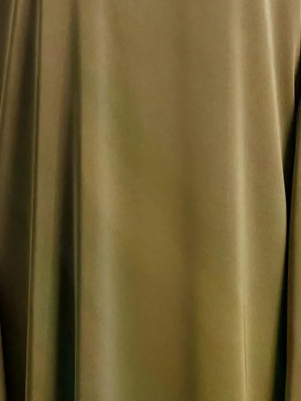 GEMY MAALOUF Beaded Collar Ruffled Maxi Dress