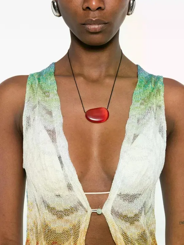 Missoni V-neck Raschel Knit Cover-up Vest - White
