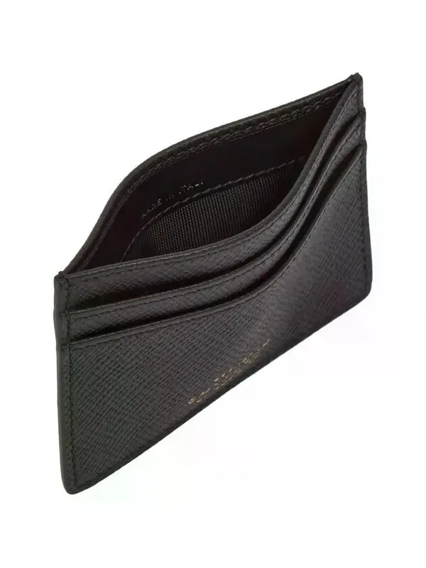 Smythson Panama Flat Cardholder - Black