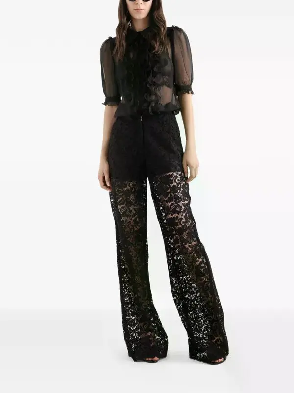 Dolce & Gabbana Cordonetto Lace Trousers - Black