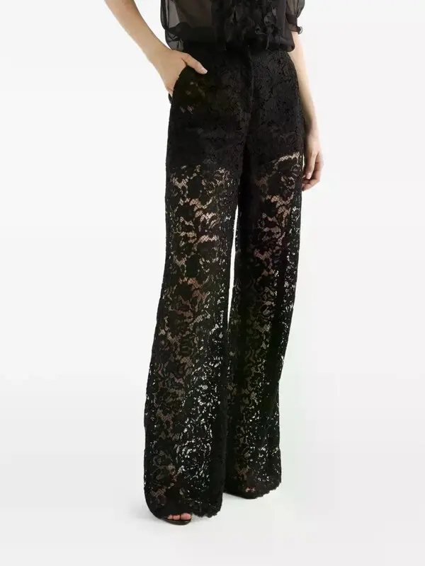 Dolce & Gabbana Cordonetto Lace Trousers - Black