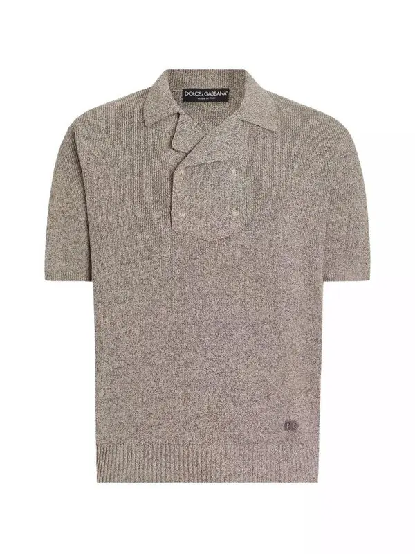 Dolce & Gabbana Cotton And Linen Polo Shirt - Neutrals