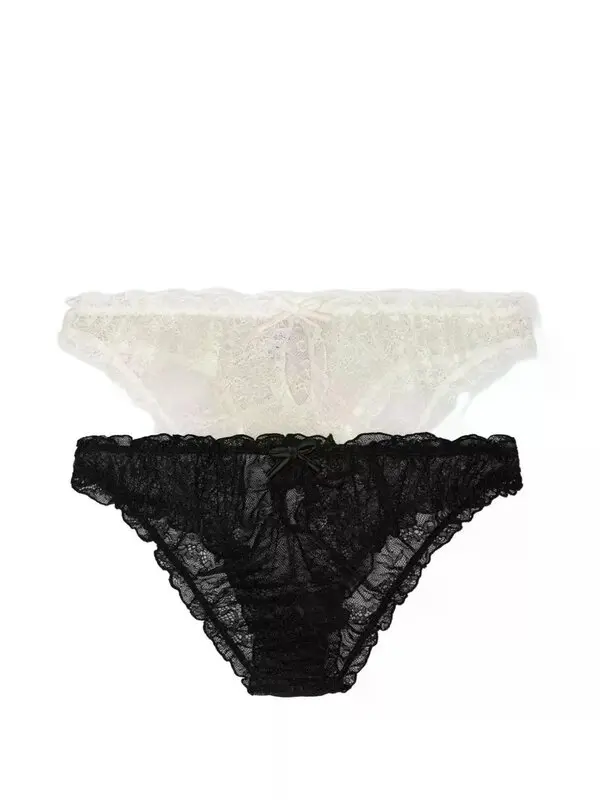 ROTATE BY BIRGER CHRISTENSEN X Love Stories Lace Bow Briefs - Black