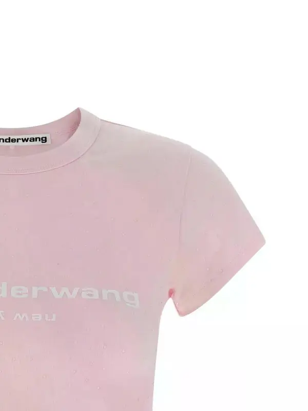 Alexander Wang Crystal Logo Cotton Baby Tee