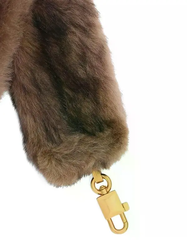 Dolce & Gabbana Shearling And Palmellato Calfskin Bag Shoulder Strap - Brown