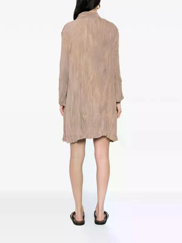 GONGDID DESIGN Pleated Mini Shirtdress
