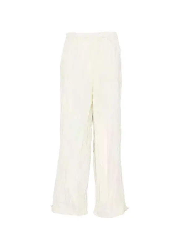 GONGDID DESIGN Textured Straight-leg Trousers - Neutrals