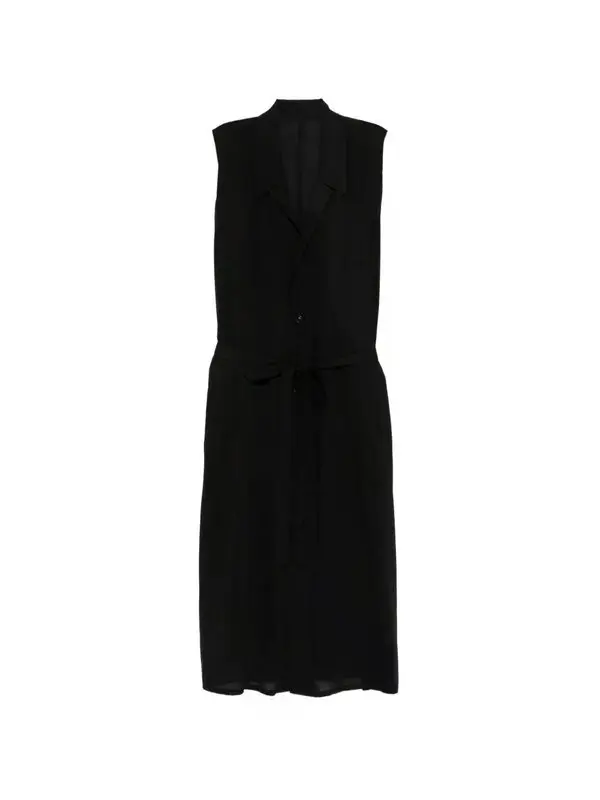 Y’s Tie-waist Collared Midi Dress