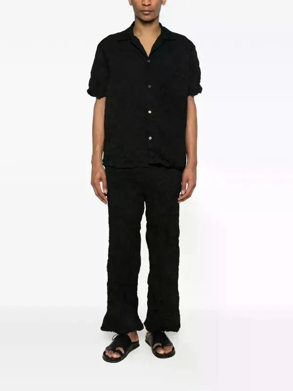 GONGDID DESIGN Textured Wide-leg Trousers