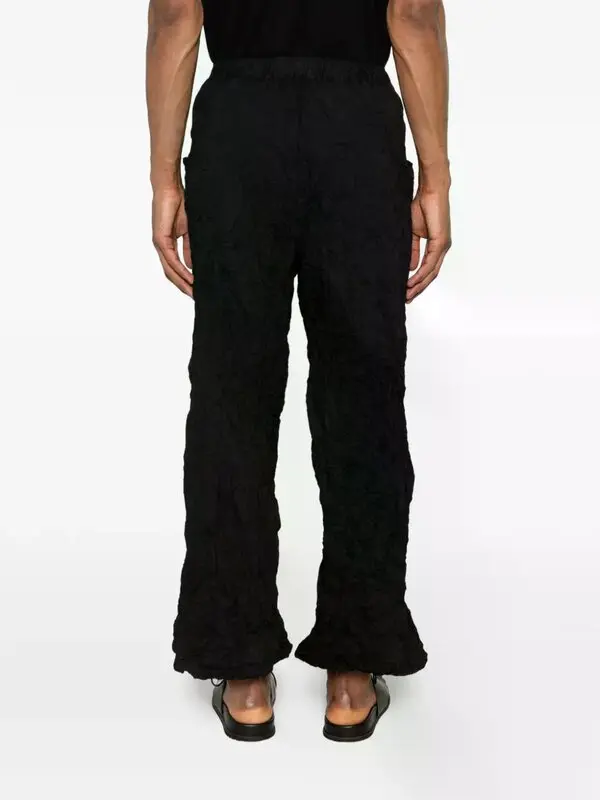 GONGDID DESIGN Textured Wide-leg Trousers