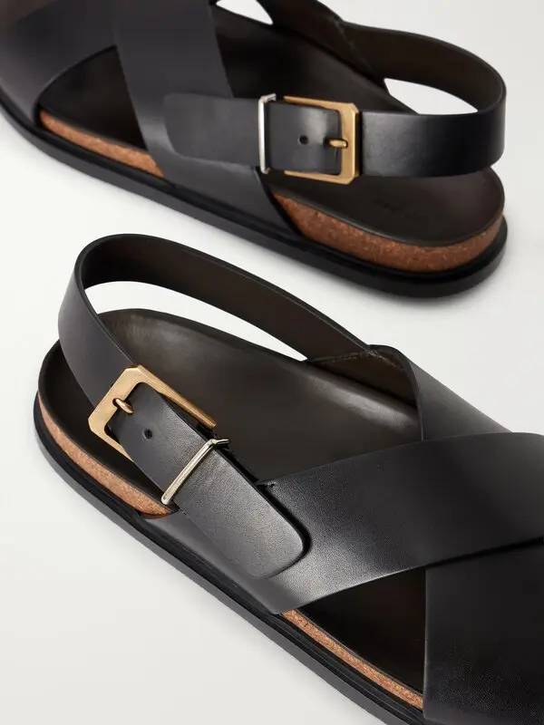 THE ROW Buckled Leather Sandals