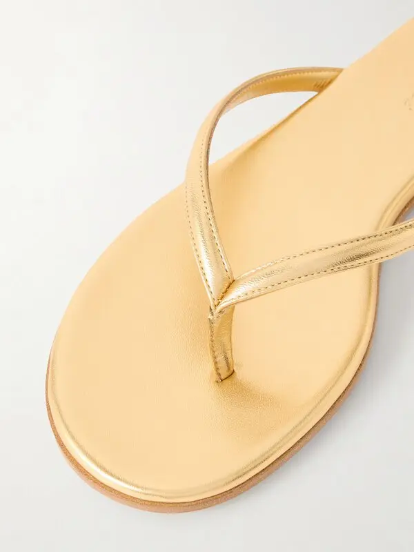GIANVITO ROSSI Calypso Metallic Leather Sandals