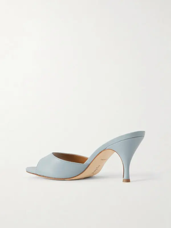 AeydĒ Samia Heeled Mules - Blue