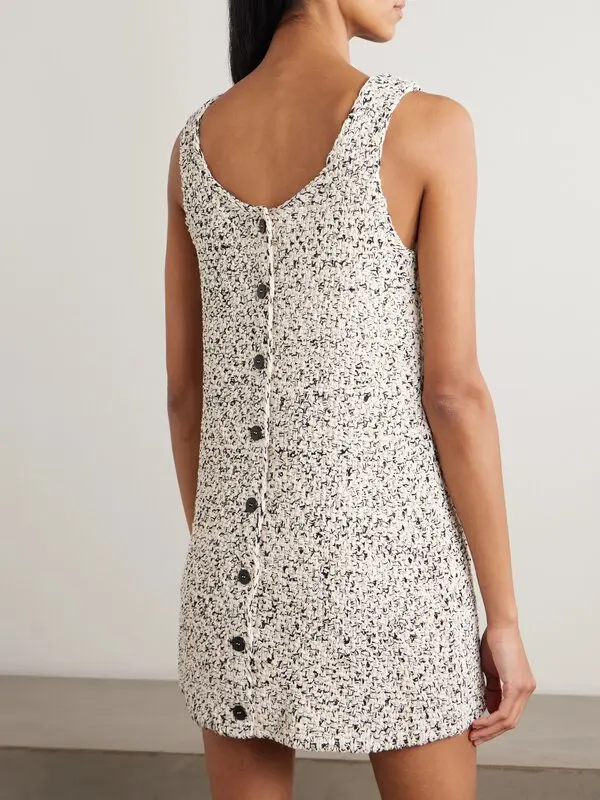 LIBEROWE Bouclé-knit Mini Dress