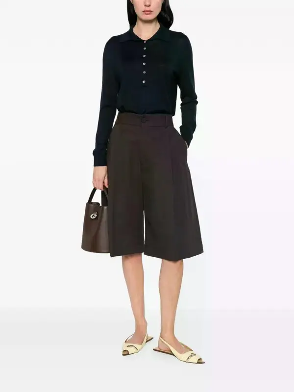 BEYOU Knitted Buttoned Polo Shirt