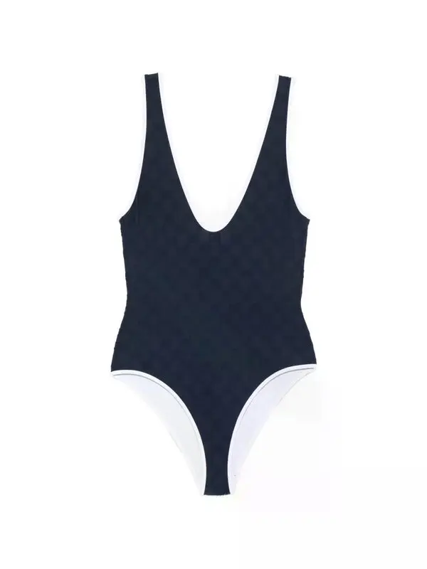 Gucci Logo-pattern Swimsuit - Blue