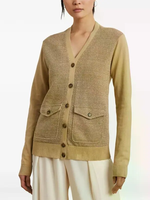 Ralph Lauren Herringbone Pocket Cardigan