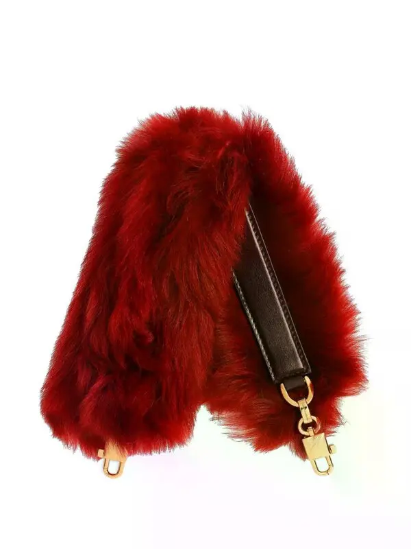 Dolce & Gabbana Shearling And Palmellato Calfskin Bag Shoulder Strap - Red