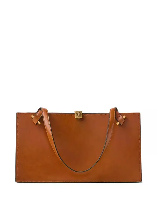 Versace Severine Leather Tote Bag - Brown