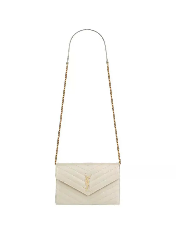 Saint Laurent Cassandre Envelope Chain Bag - Neutrals